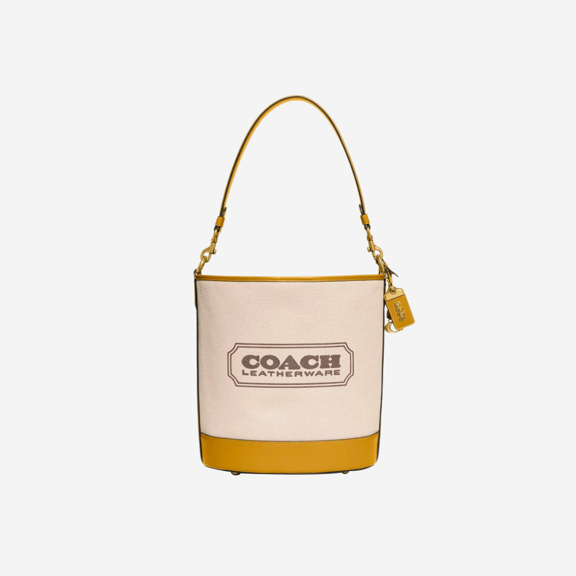 코치 다코타 버킷백 내츄럴 캔버스 옐로우 골드 | Coach | KREAM