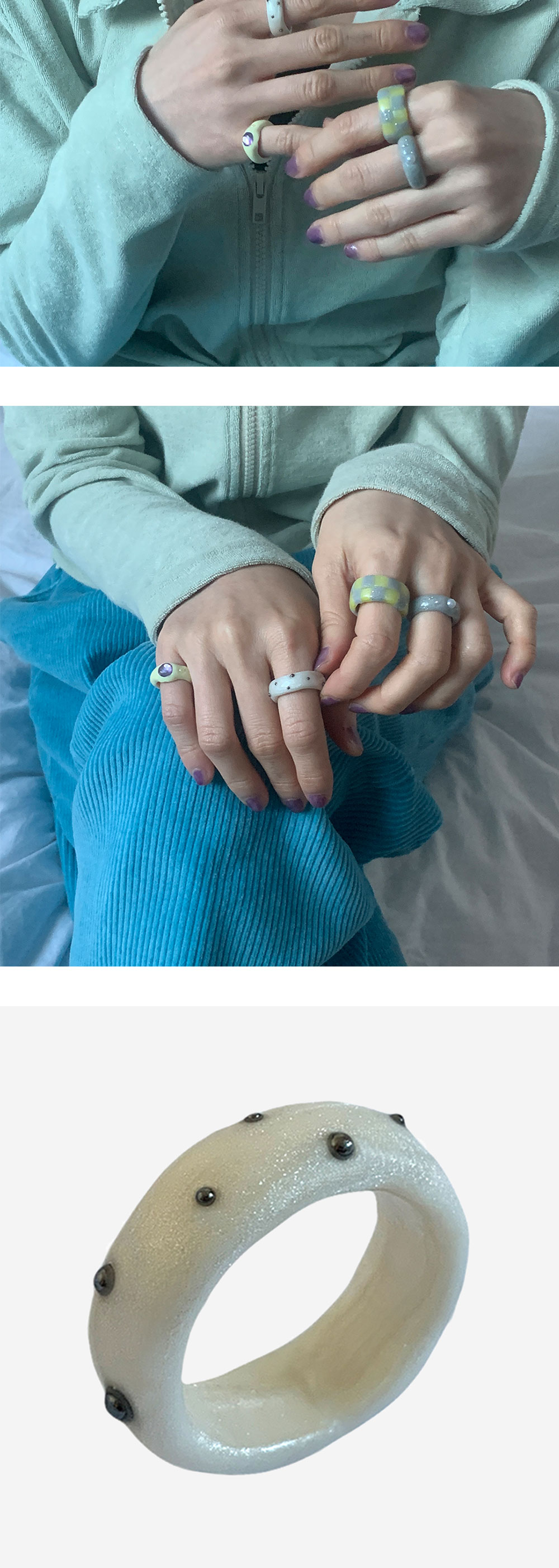 엔프프 블랙 볼 어라운드 링 화이트 | Nff | KREAM