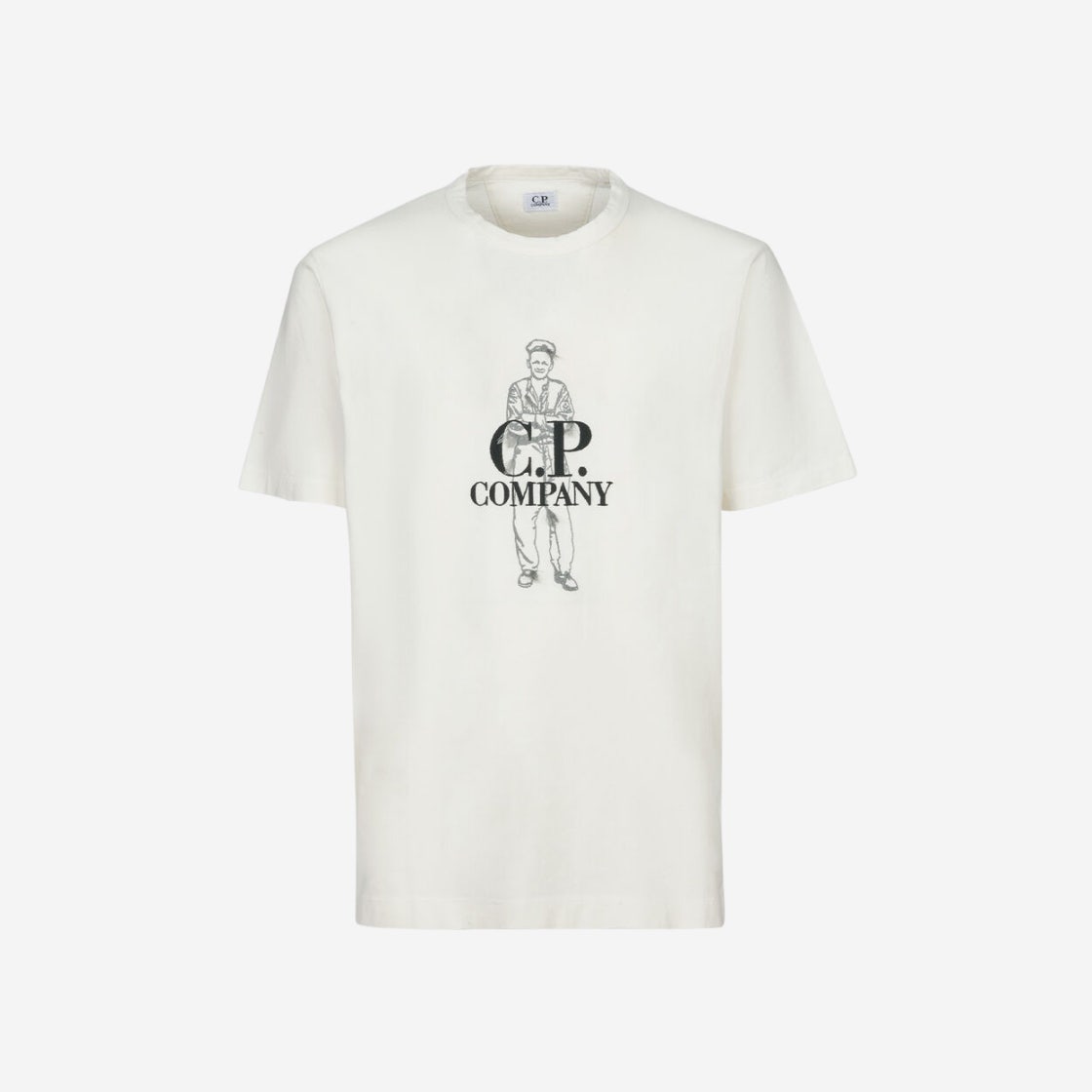 C.P. 컴퍼니 1020 저지 브리티시 세일러 티셔츠 거즈 화이트 - 23SS | C.P. Company | KREAM