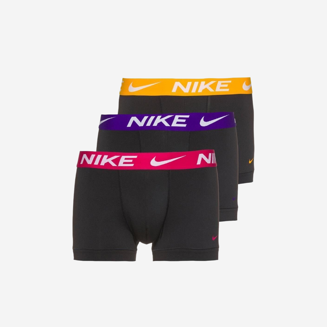 나이키 에브리데이 드라이핏 코튼 스트레치 트렁크 블랙 옐로우 핑크 퍼플 (3개입) | Nike | KREAM