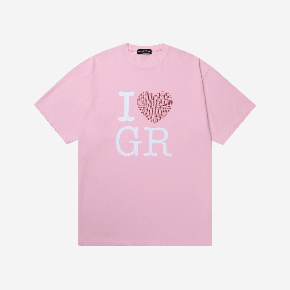 프로젝트 G/R 아이 러브 GR 티셔츠 핑크 - 하우스 오브 GR 한정 | PROJECT G/R | KREAM