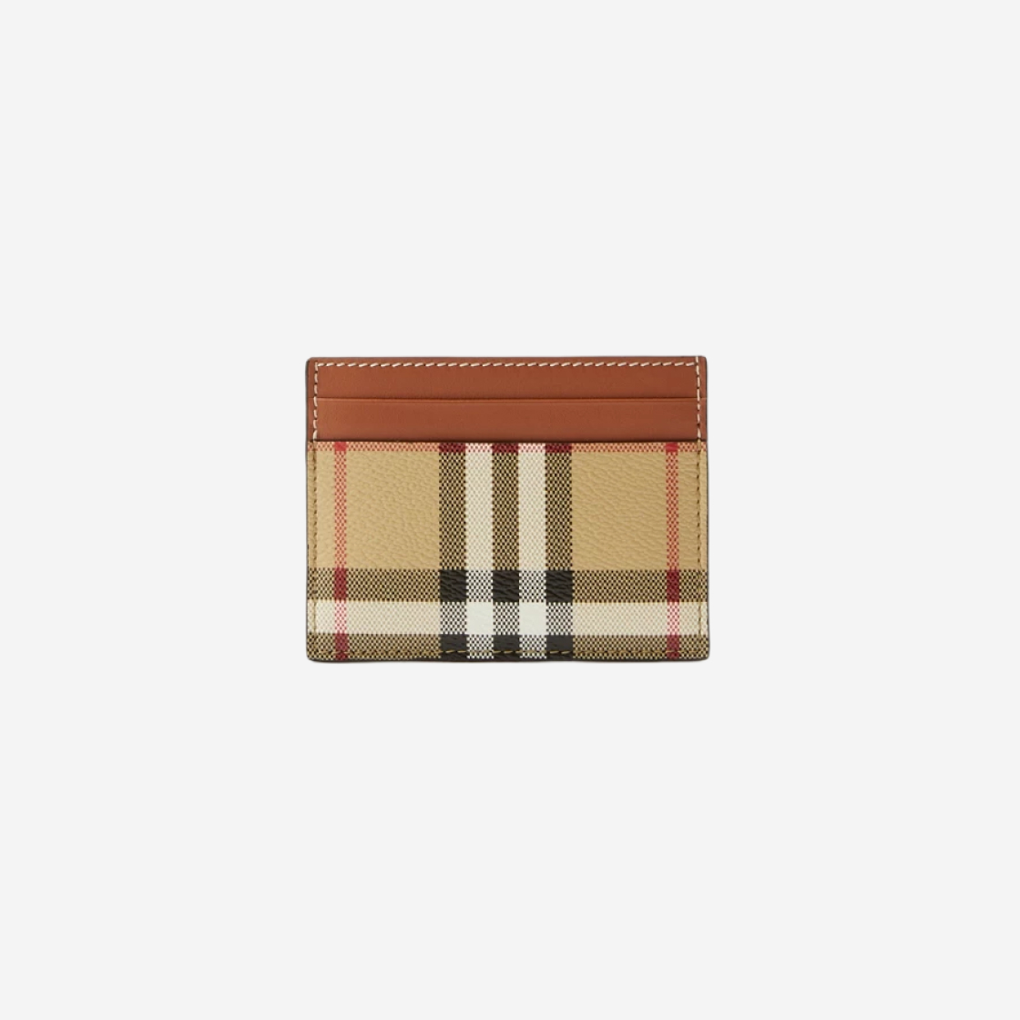 버버리 체크 레더 카드 케이스 아카이브 베이지 Burberry Kream