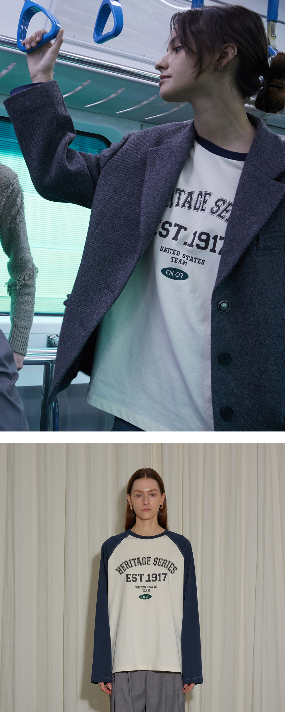 엔오르 우먼 헤리티지 시리즈 티셔츠 아이보리 | ENOR | KREAM