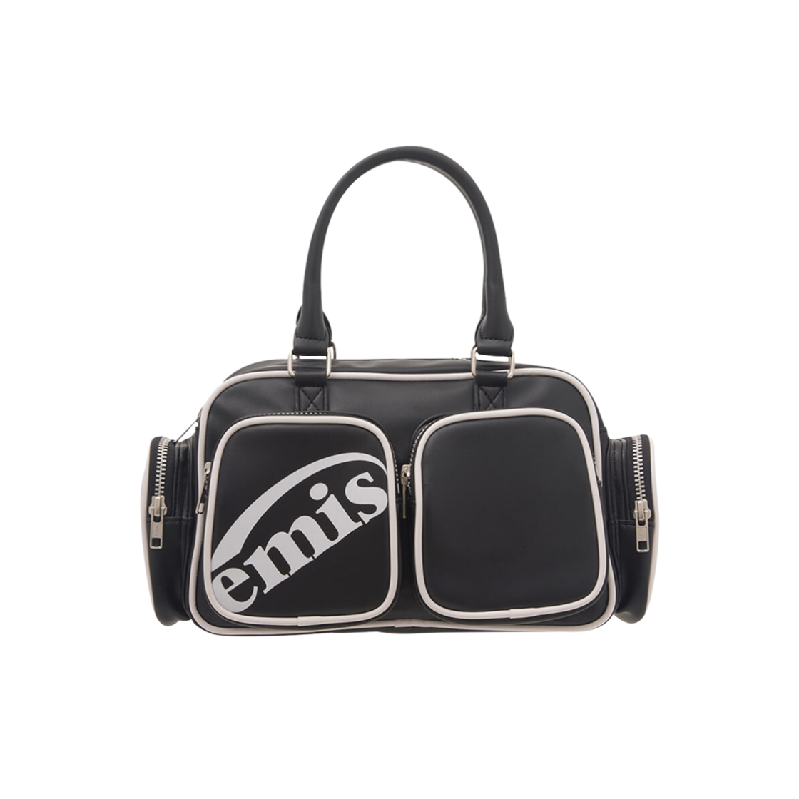 이미스 크롭 로고 멀티 포켓 백 블랙 | Emis | KREAM