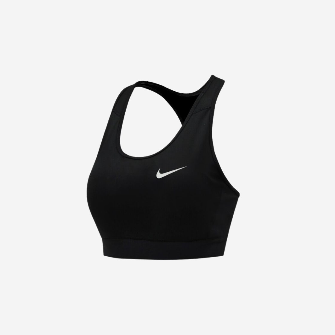 (W) 나이키 스우시 미디움 서포트 논 패디드 스포츠 브라 블랙 - US/EU | Nike | KREAM