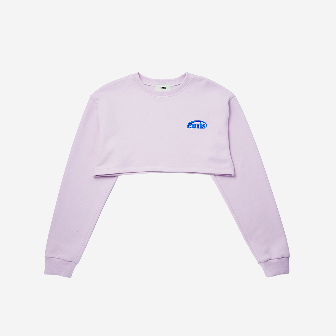(W) 이미스 뉴 로고 크롭 라운드넥 티셔츠 라이트 퍼플 - 22SS | Emis | KREAM