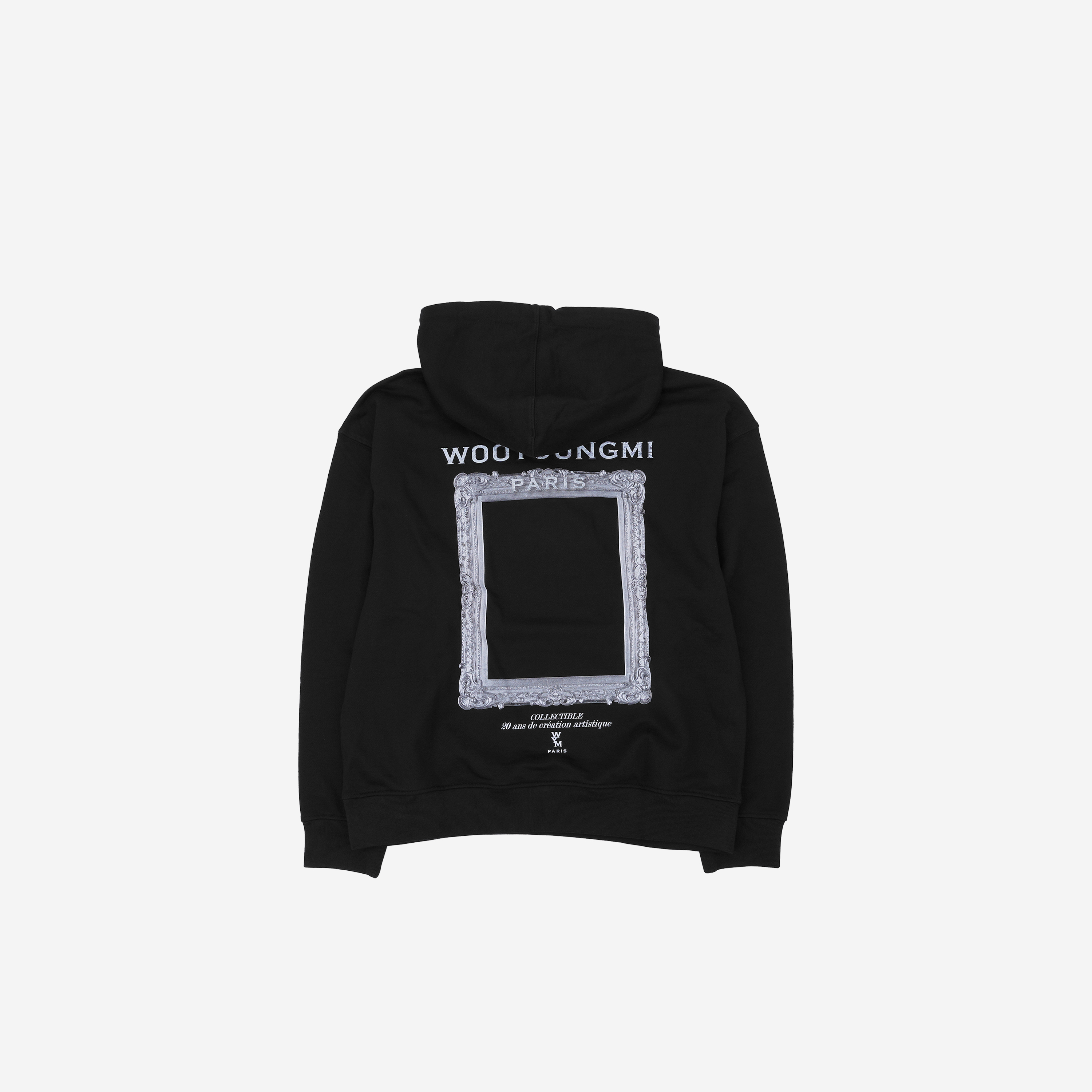 우영미 프레임 백로고 후드 스웨트셔츠 블랙 - 23SS | KREAM