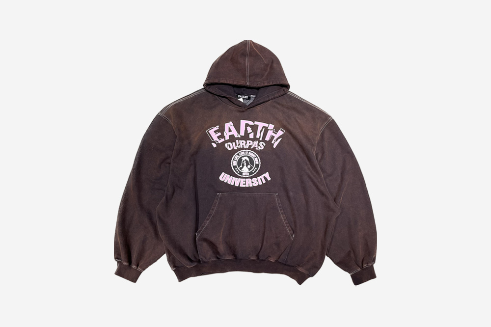 아워파스 076 아이비 리그 후드 페이드 브라운 | Ourpas | KREAM