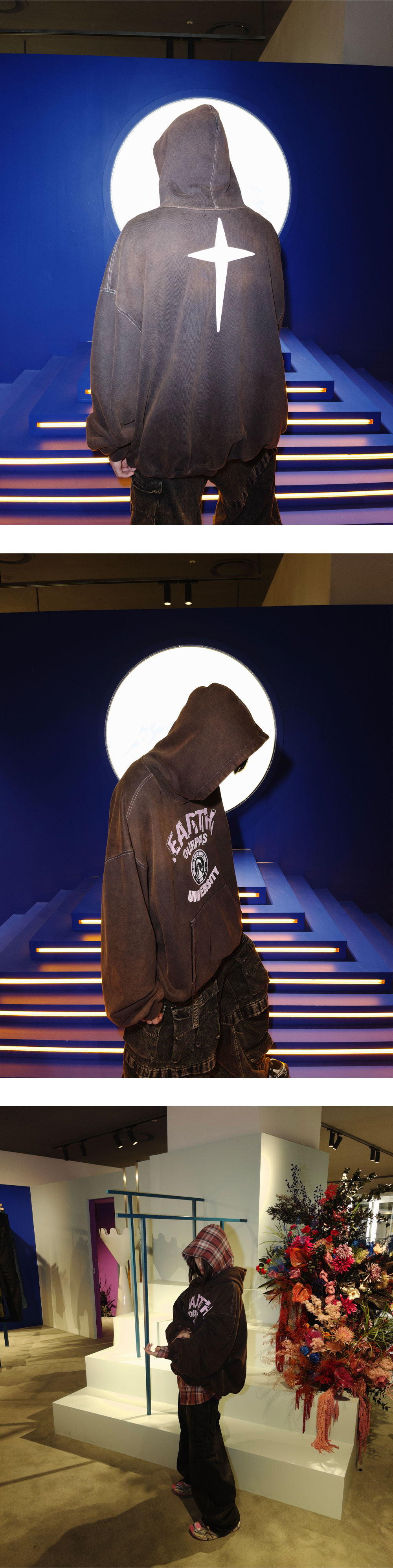 아워파스 076 아이비 리그 후드 페이드 브라운 | Ourpas | KREAM