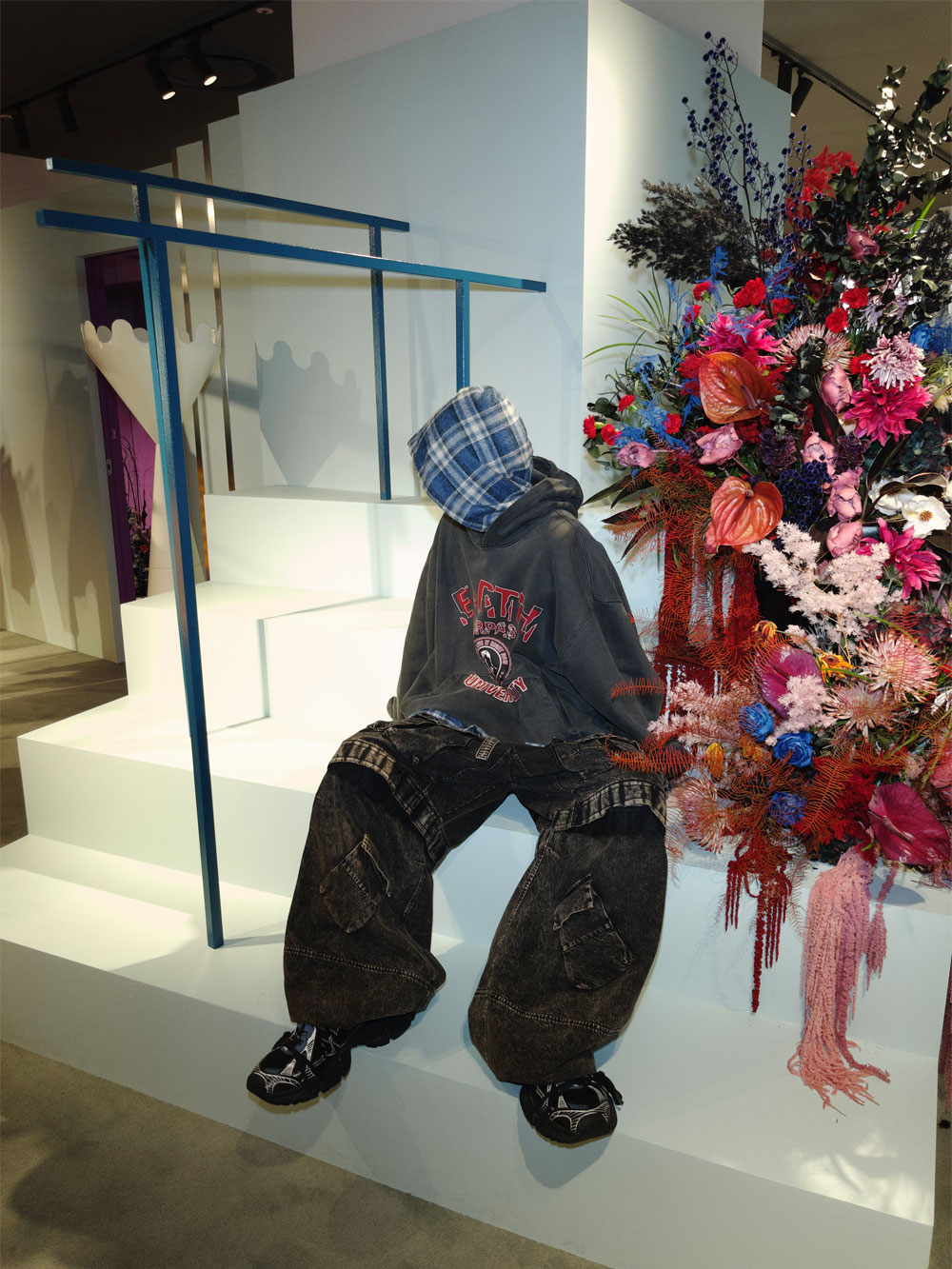 아워파스 075 아이비 리그 후드 워시드 그레이 | Ourpas | KREAM