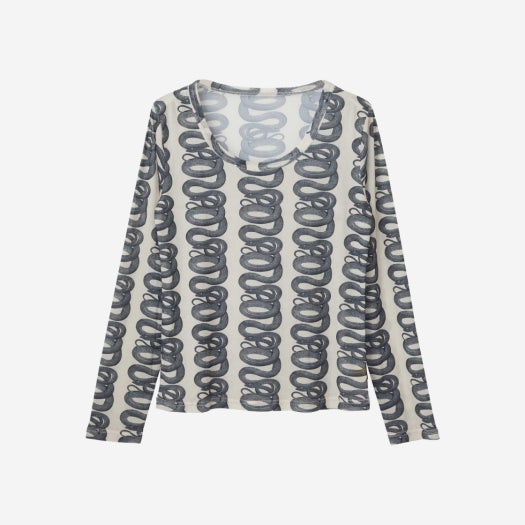 히스테릭 글래머 루프 패턴 티셔츠 블랙 Hysteric Glamour Kream