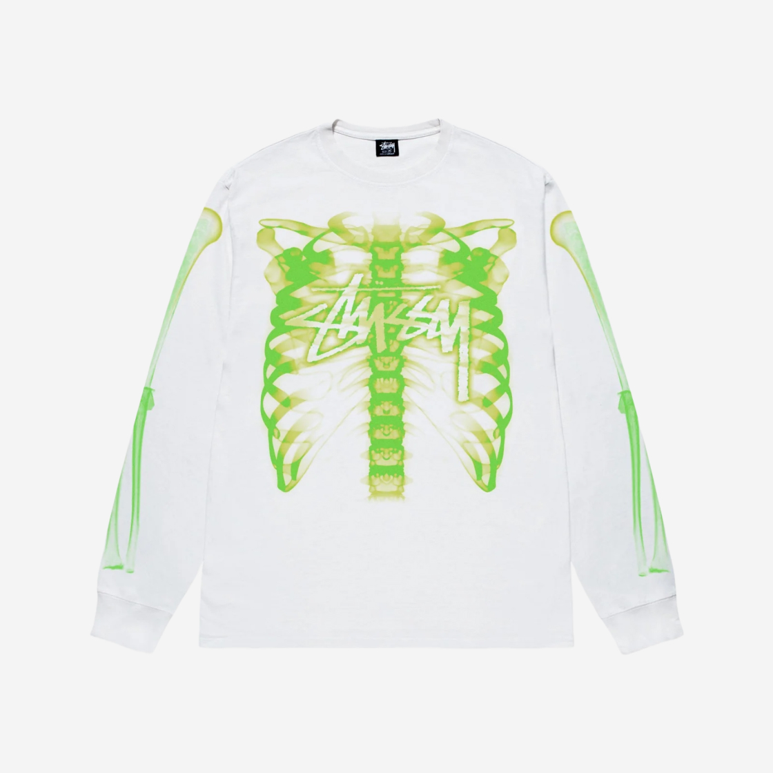 스투시 립 케이지 롱슬리브 티셔츠 화이트 Stussy Kream
