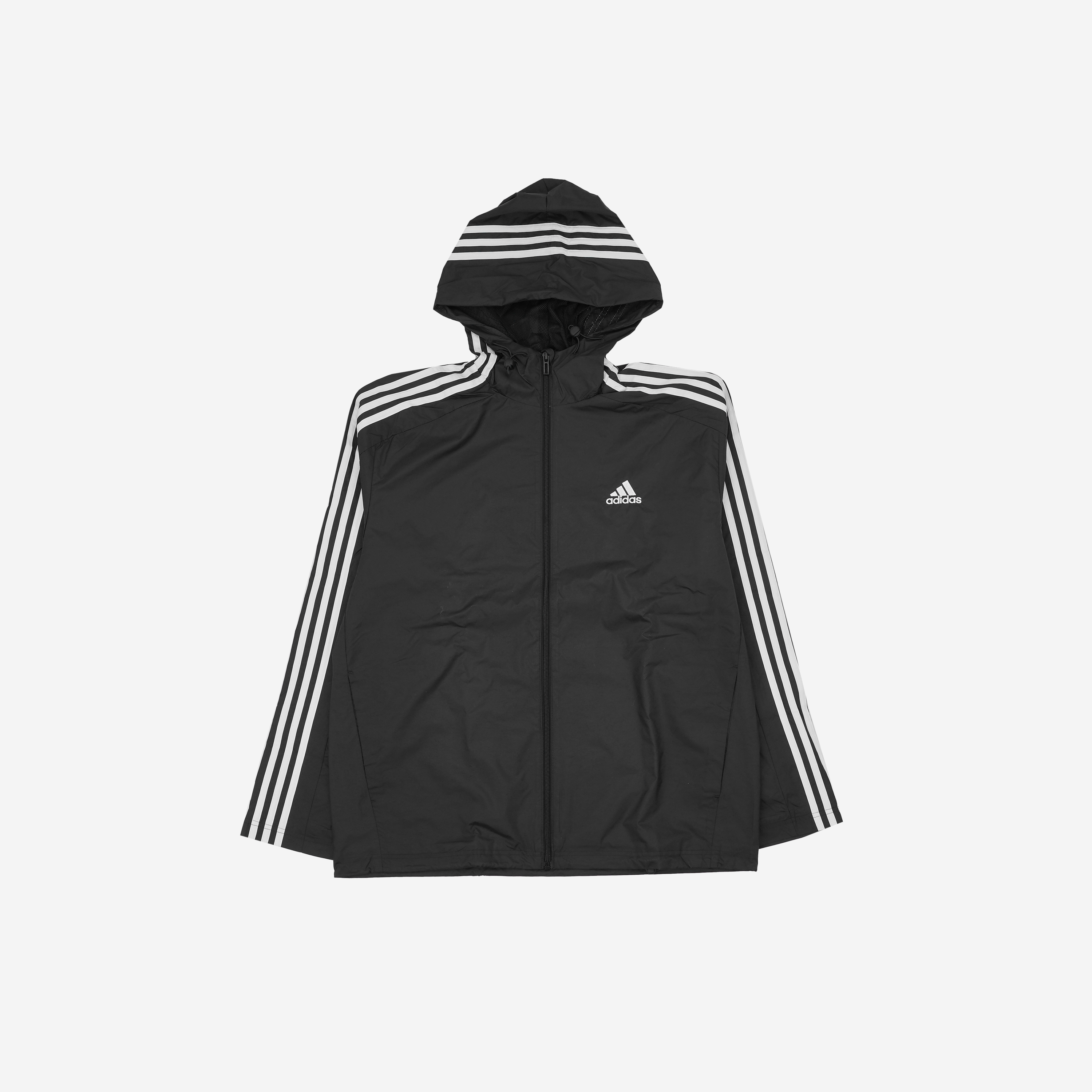 아디다스 에센셜 3S 우븐 윈드브레이커 자켓 블랙 - KR 사이즈 | KREAM
