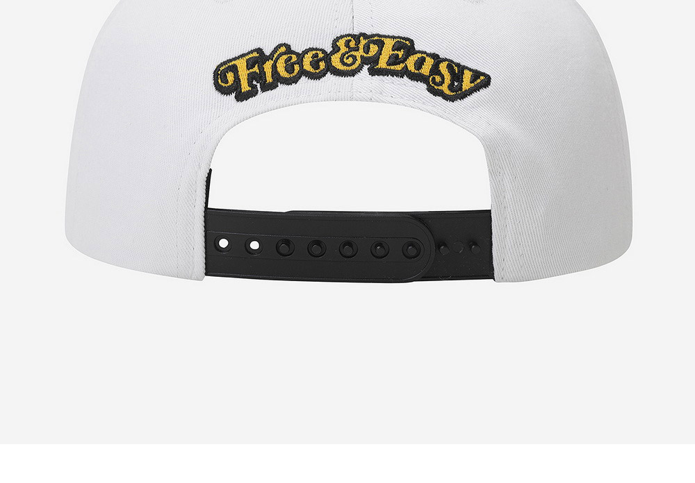 프리앤이지 오발 투 톤 쇼트 브림 스냅백 햇 본 블랙 | Free & Easy | KREAM