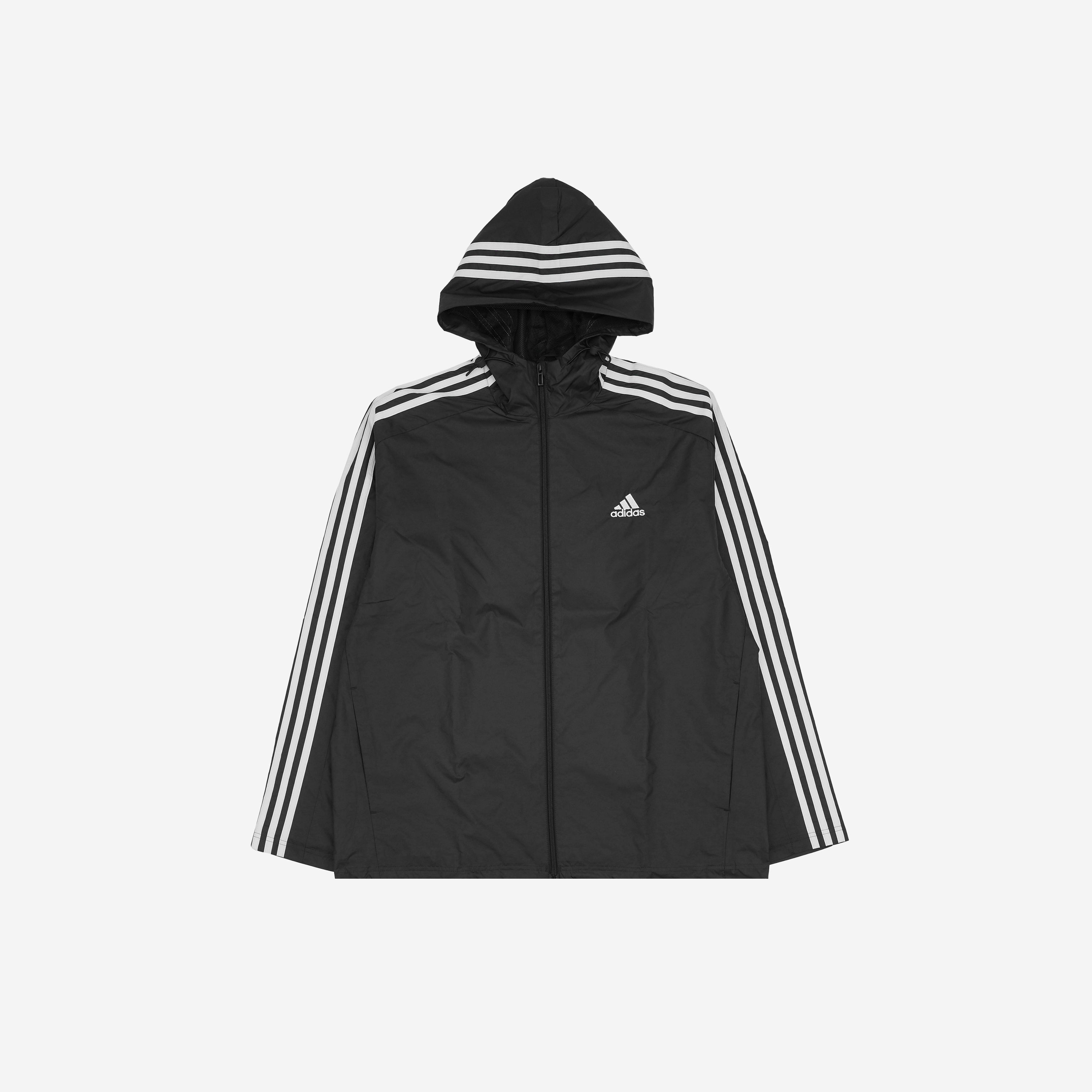아디다스 에센셜 3S 우븐 윈드브레이커 자켓 블랙 - KR 사이즈 | KREAM