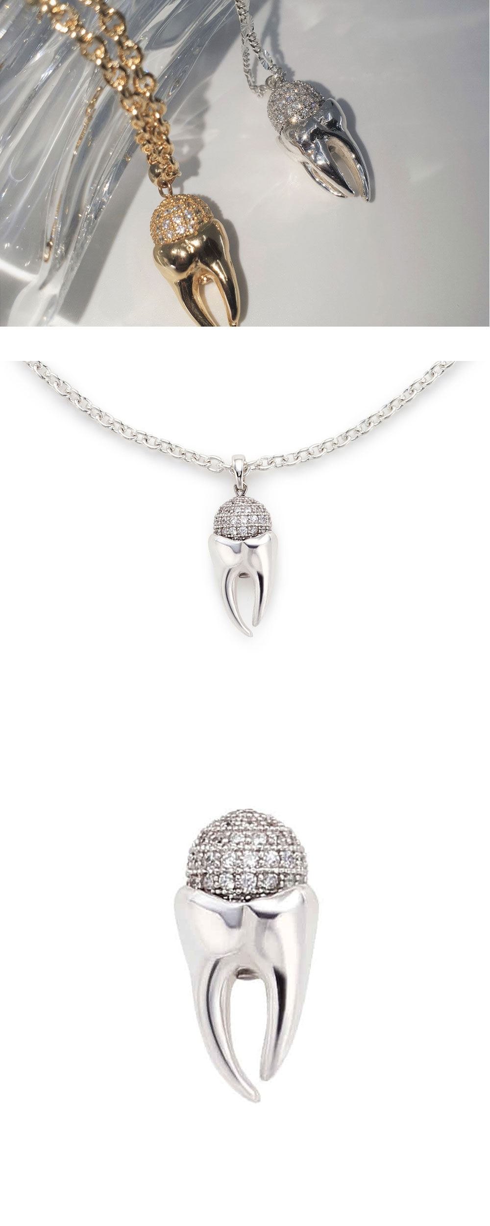 티스 네클리스 파베볼 실버 | Teeth | KREAM