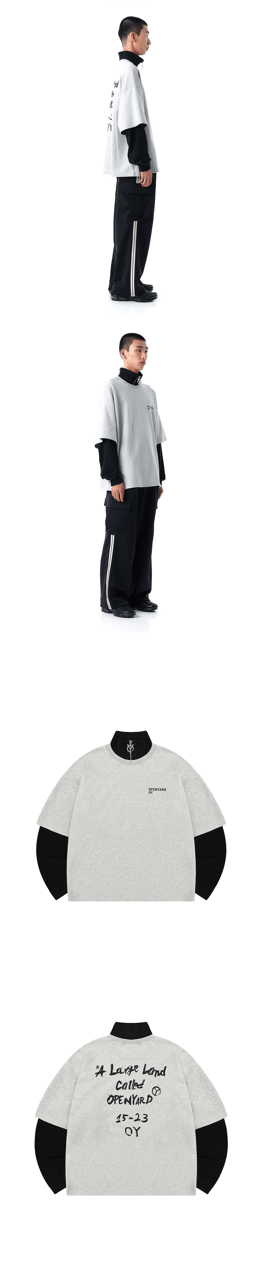 오와이 L.T 지퍼 폴라 롱슬리브 그레이 | OY | KREAM