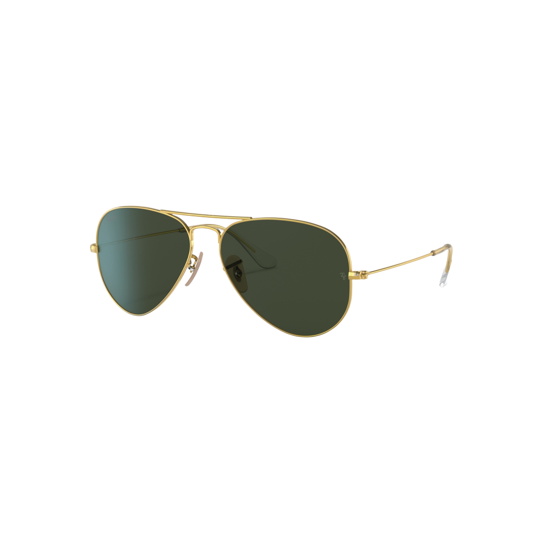 레이밴 에비에이터 폴리쉬드 블랙 프레임 그린 클래식 G-15 렌즈 | Ray-Ban | KREAM