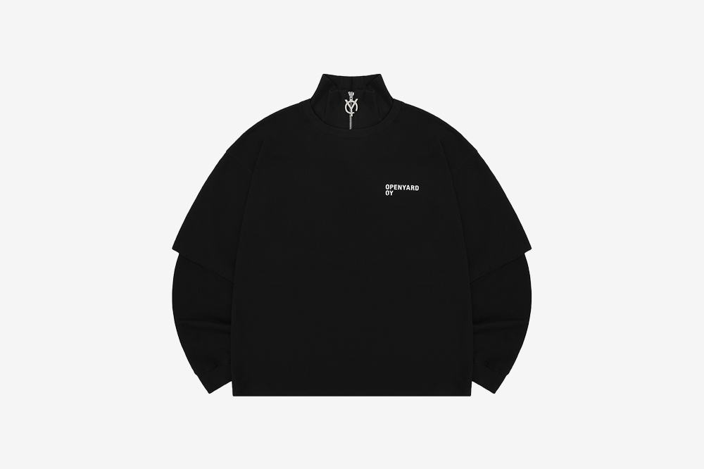 오와이 L.T 지퍼 폴라 롱슬리브 블랙 | OY | KREAM