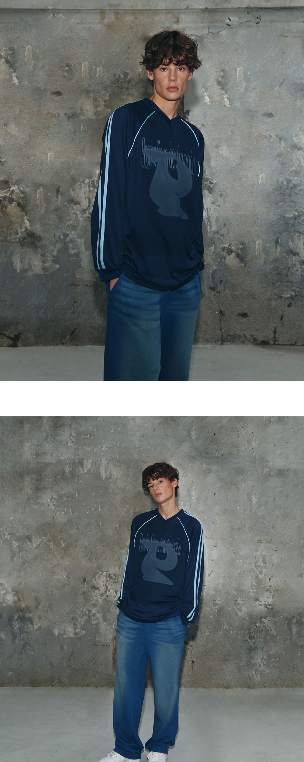 포르타 워시드 스웻 팬츠 블루 | Porta | KREAM