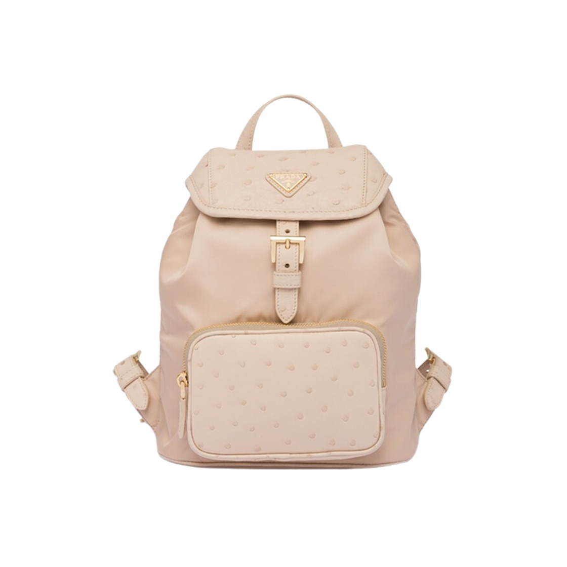 프라다 리나일론 오스트리치 레더 백팩 까메오 | Prada | KREAM