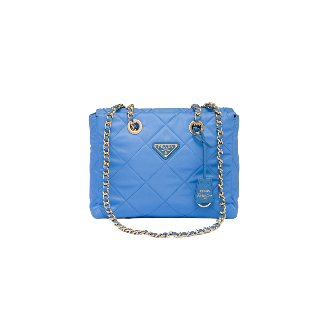 프라다 리에디션 1995 셰네 리나일론 토트백 페리윙클 블루 | Prada | KREAM