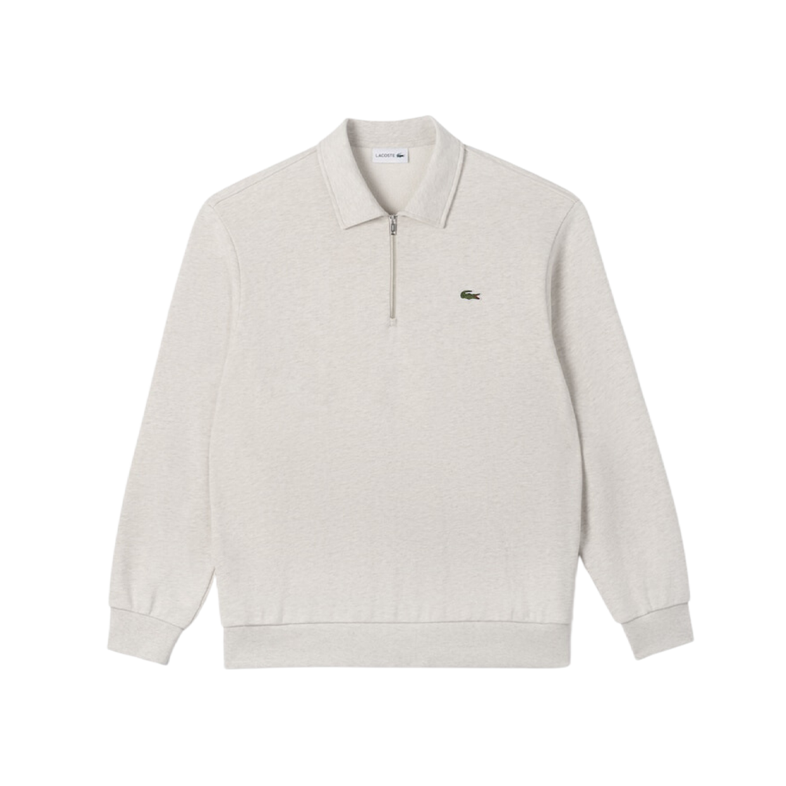 라코스테 하프 집 칼라 스웨트셔츠 화이트 | Lacoste | KREAM