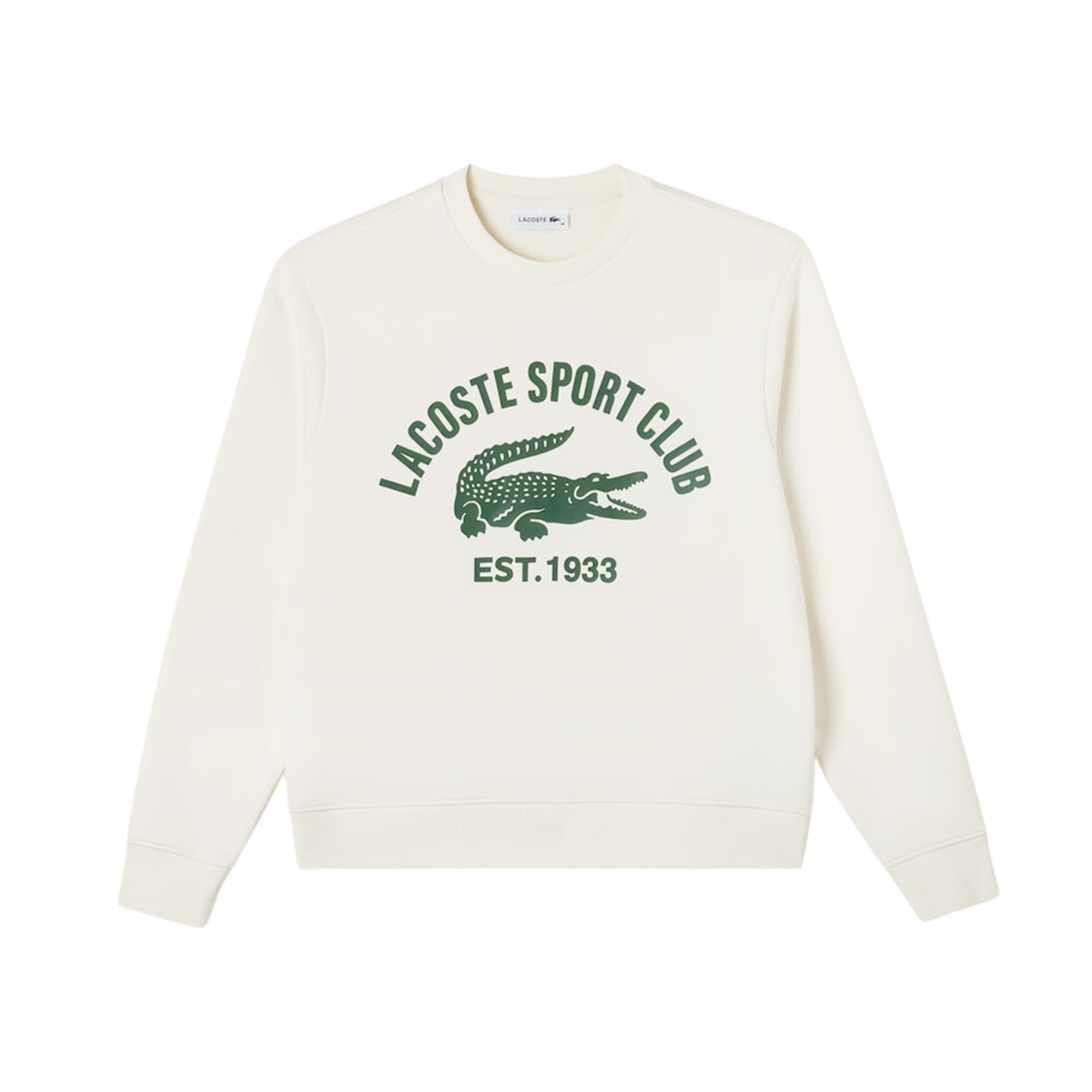 (W) 라코스테 테니스 크루넥 스웨트셔츠 화이트 | Lacoste | KREAM