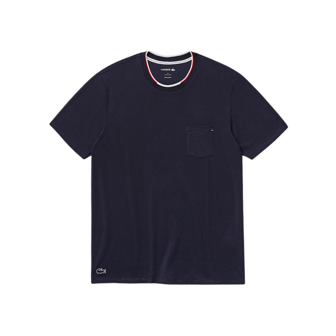 라코스테 3색 라운드넥 파자마 티셔츠 네이비 블루 | Lacoste | KREAM