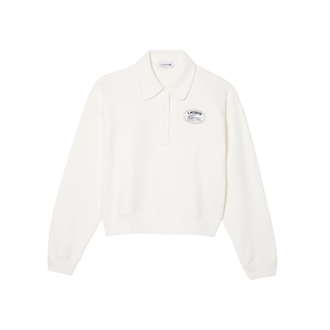 W 라코스테 폴로 스웨트셔츠 화이트 Lacoste Kream