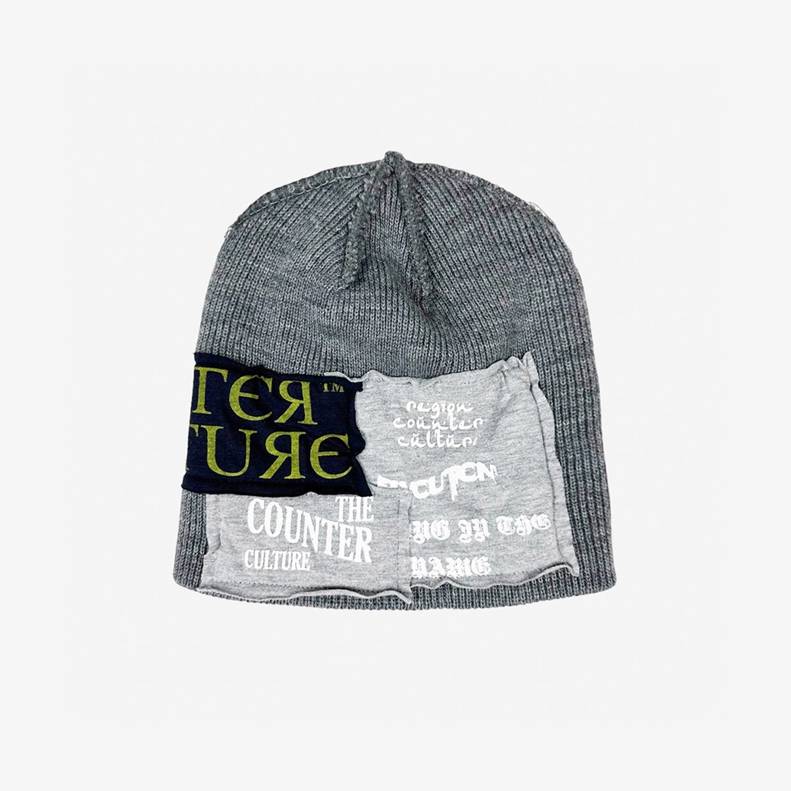 레저렉션13 리사이클 패치워크 비니 그레이 | Resurrection13 | KREAM