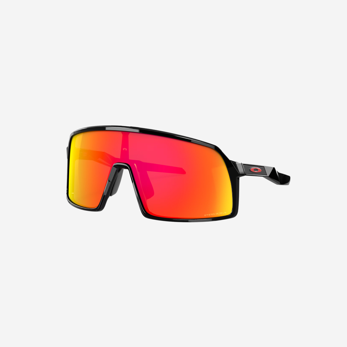 오클리 수트로 S 폴리쉬드 블랙 프레임 프리즘 루비 렌즈 유니버셜 핏 | Oakley | KREAM