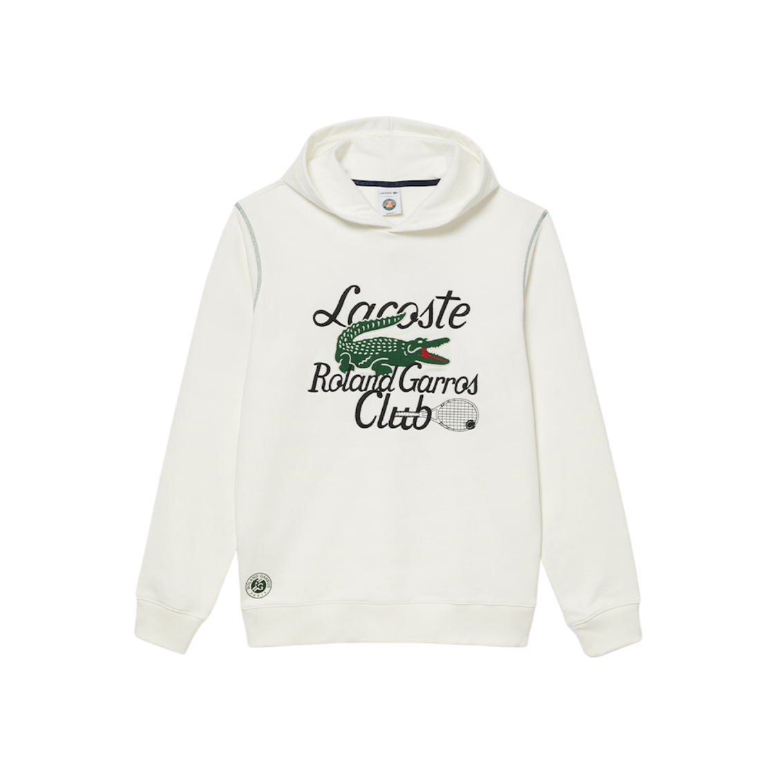 라코스테 롤랑 가로스 후드 풀오버 화이트 | Lacoste | KREAM