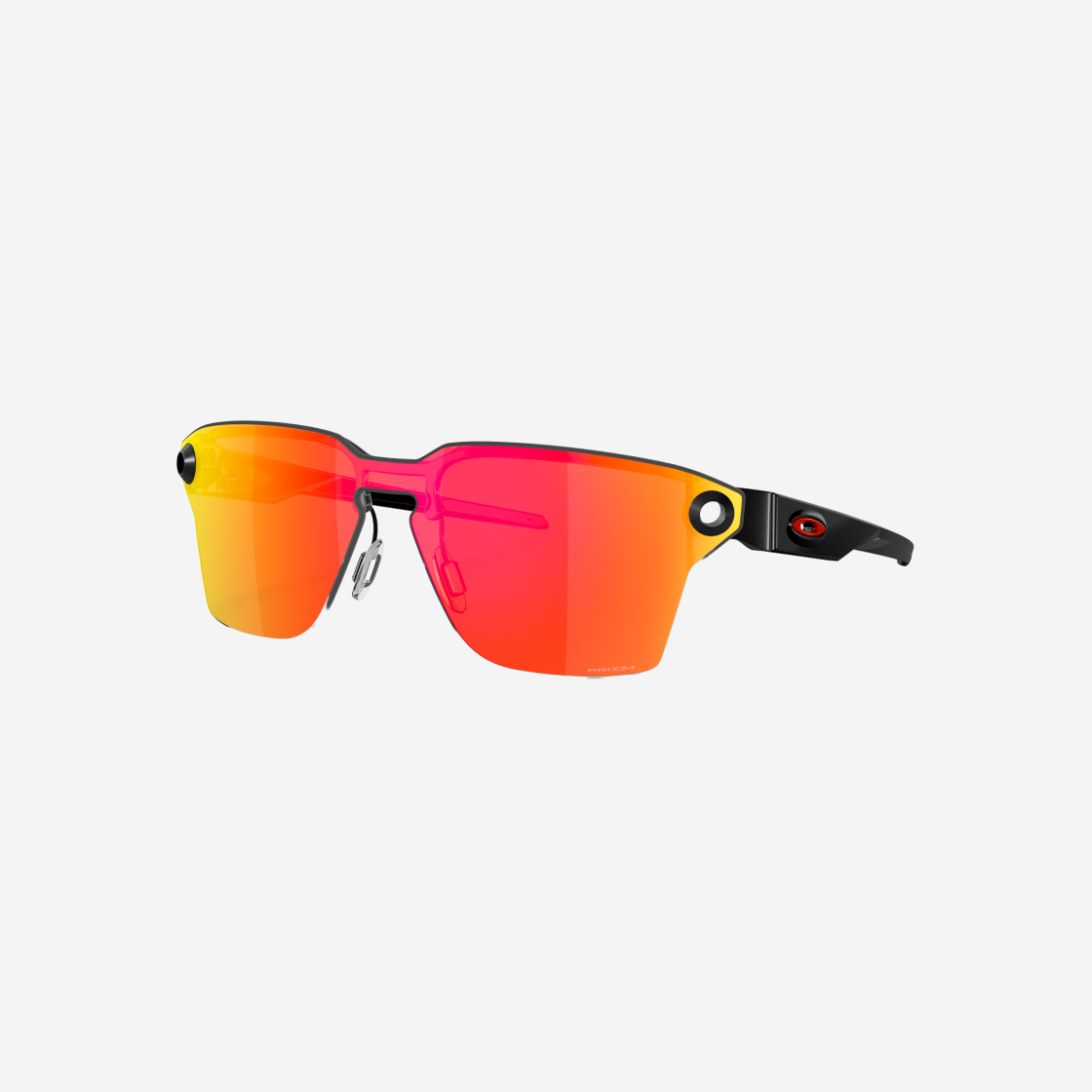 오클리 러그프레이트 폴리쉬드 블랙 프레임 프리즘 루비 렌즈 내로우 핏 | Oakley | KREAM