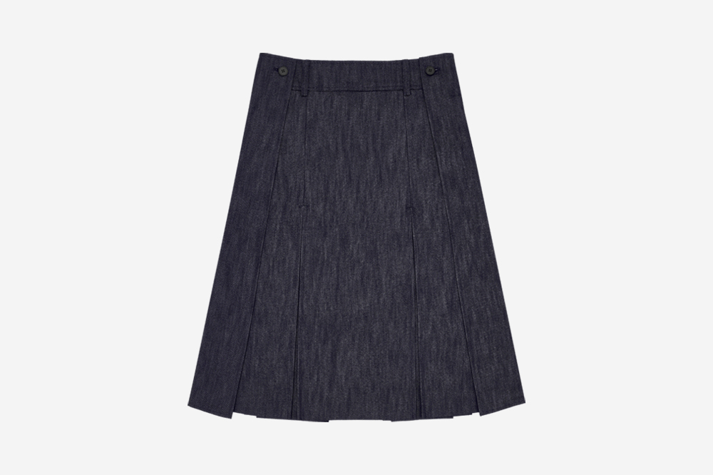 에핑글러 우먼 스트레이트 데님 미디 스커트 데님 블루 | Epingler | KREAM