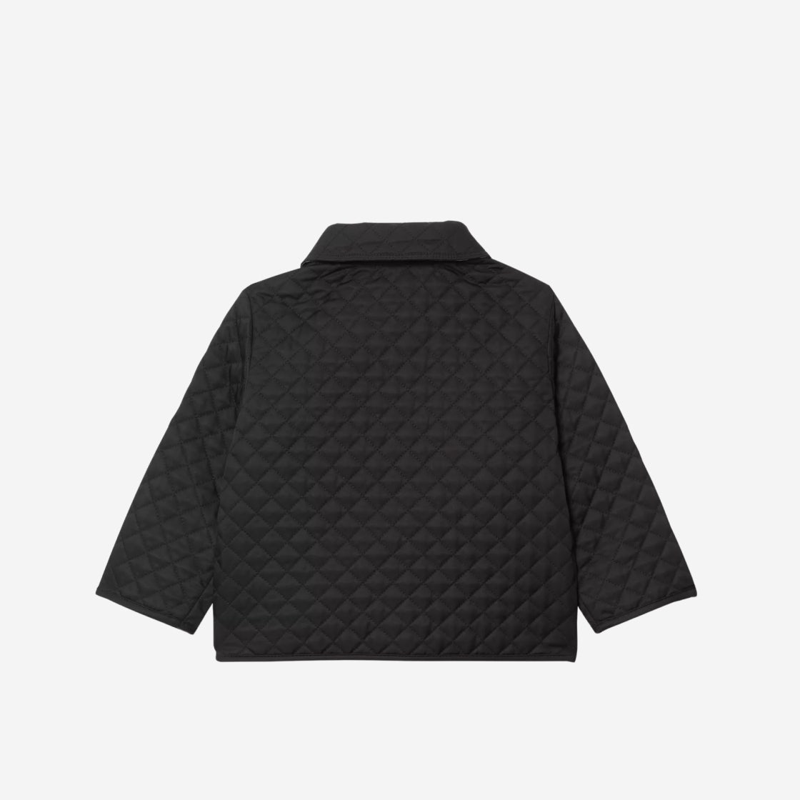 (유아) 버버리 디테처블 후드 모노그램 퀼팅 자켓 블랙 | Burberry | KREAM