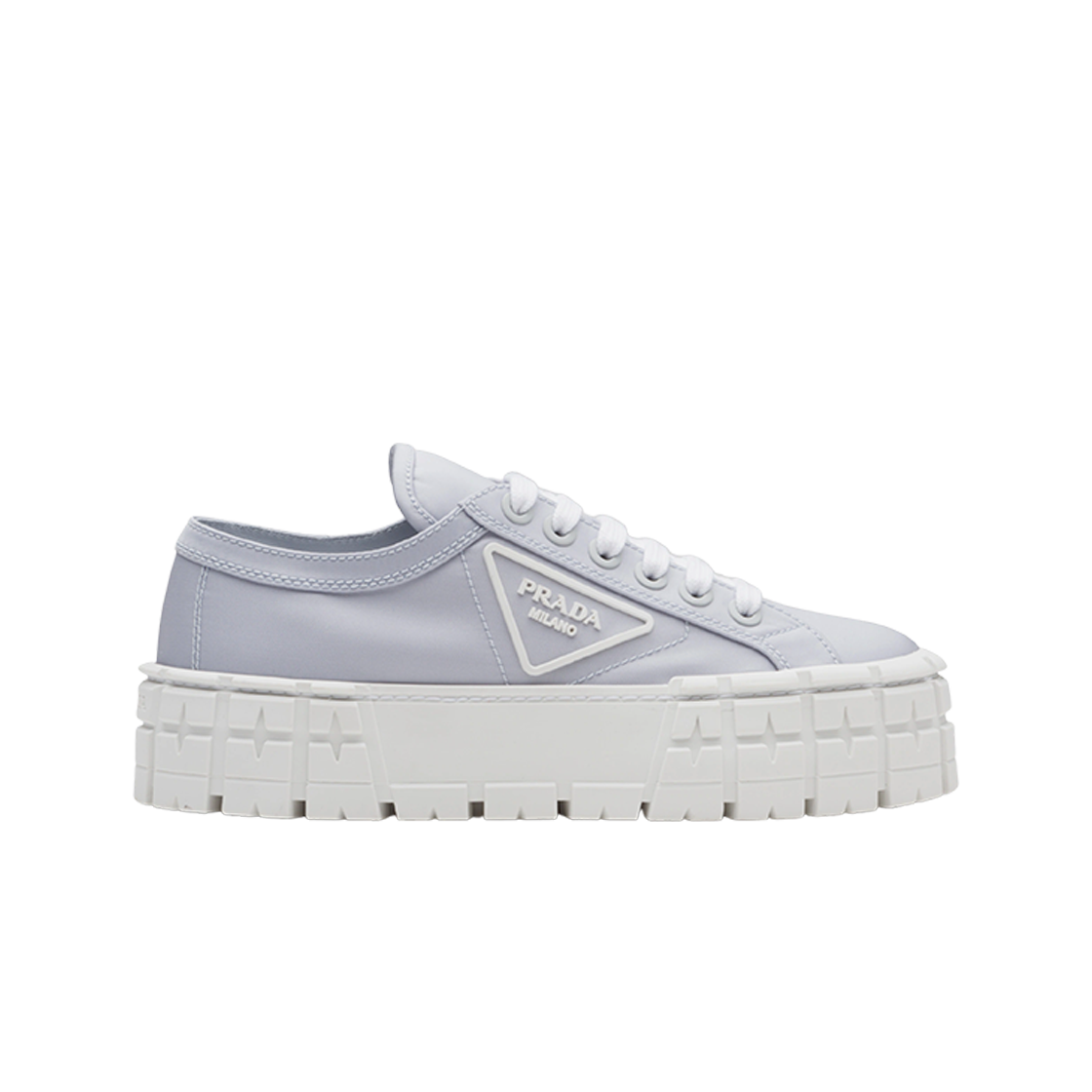 (W) 프라다 더블 휠 나일론 개버딘 스니커즈 콘플라워 블루 | Prada | KREAM