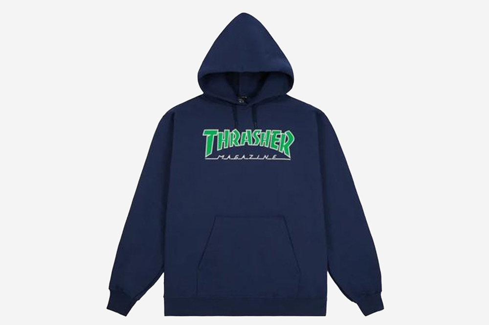 트레셔 아웃라인 후드 네이비 | THRASHER | KREAM