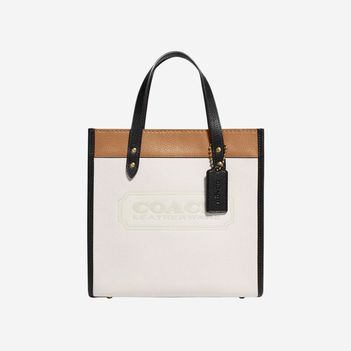 코치 뱃지 필드 토트백 22 컬러블록 초크 멀티 | Coach | KREAM