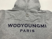 우영미 코튼 블랙 백로고 후드 그레이 - 22FW | KREAM