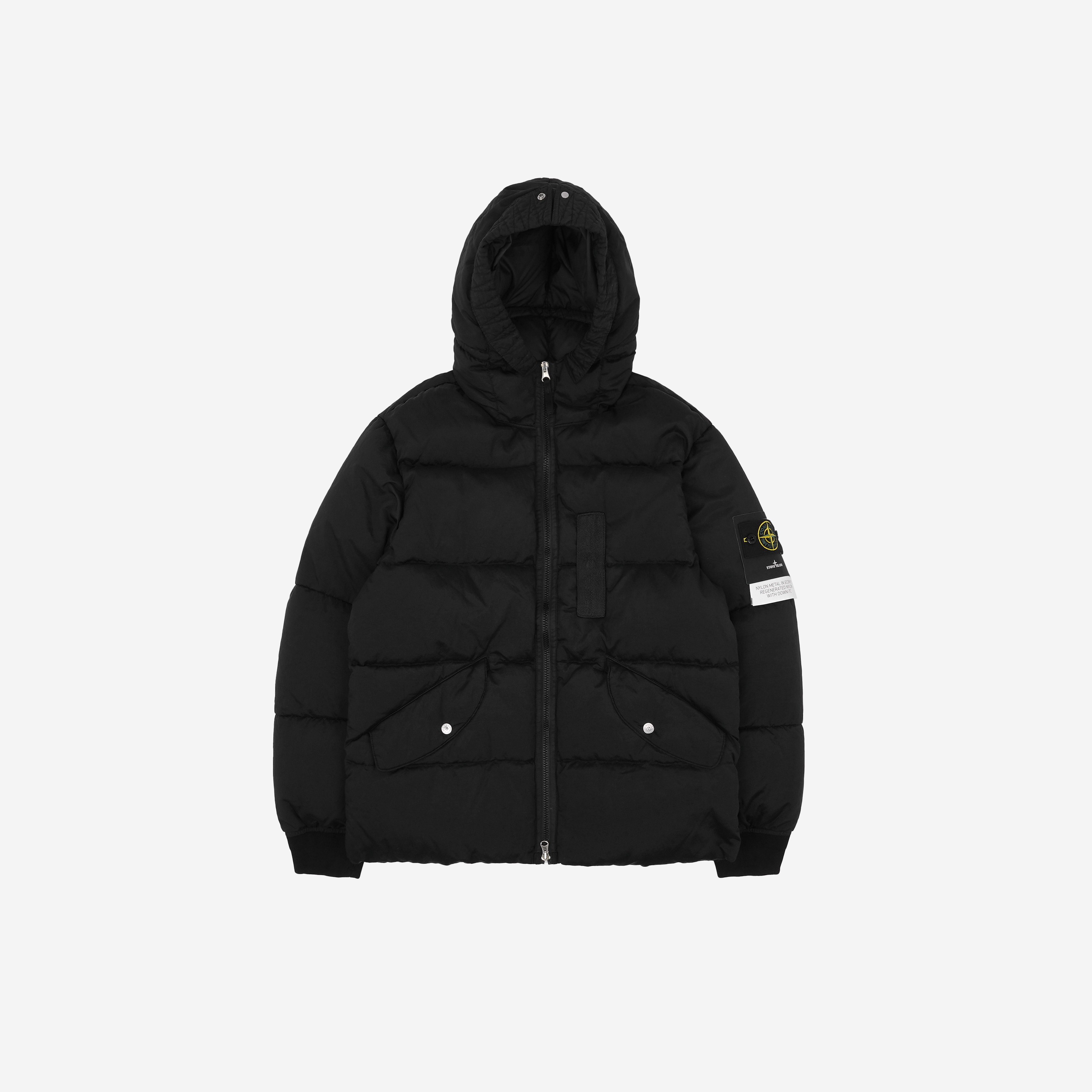 스톤 아일랜드 43619 나일론 메탈 에코닐 재생 나일론 다운 자켓 블랙 - 22FW | KREAM