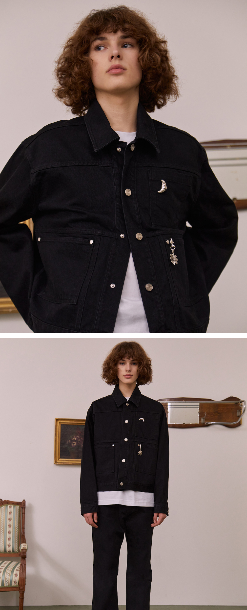 에스티유 데님 자켓 블랙 | STU | KREAM