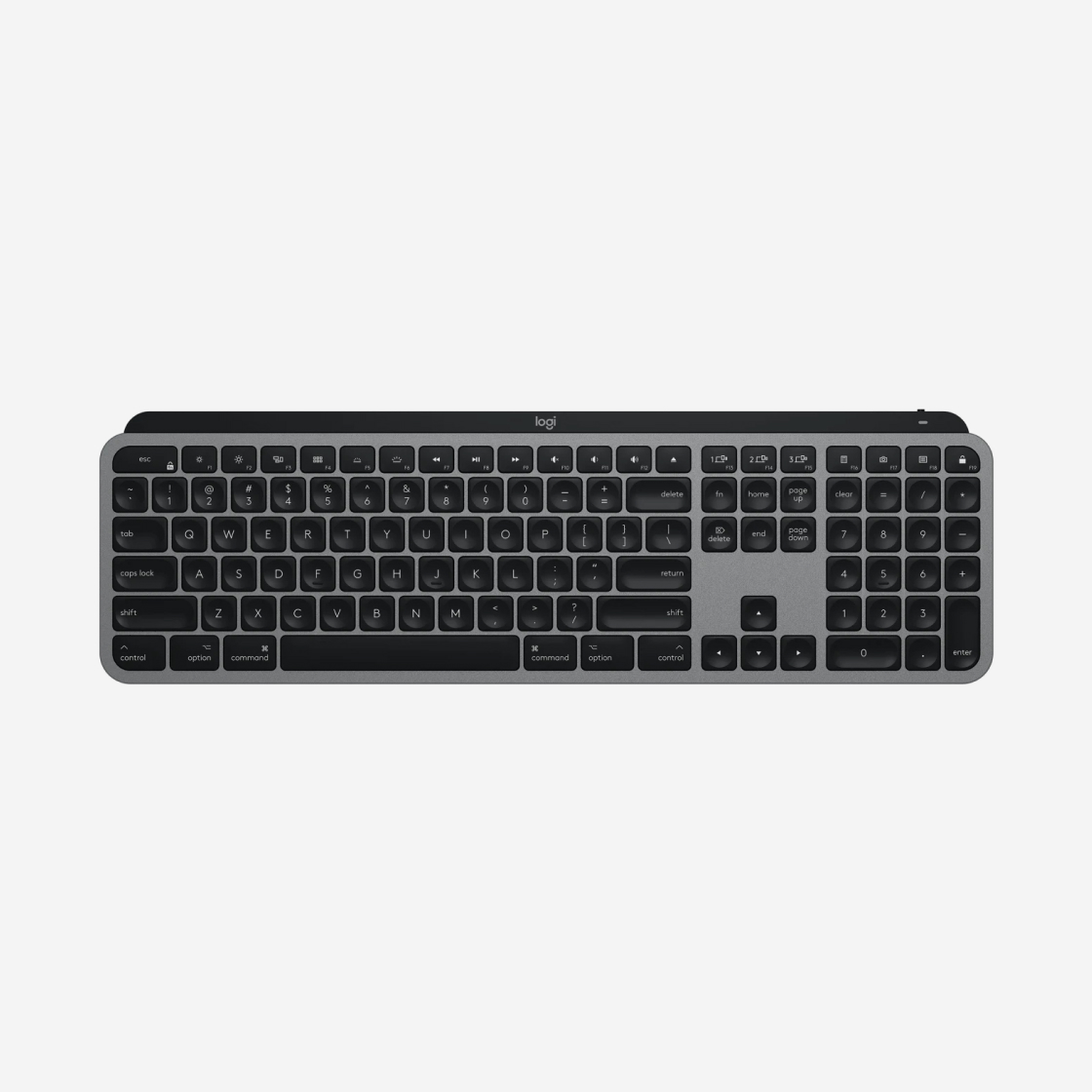 로지텍 MX Keys 맥용 무선 키보드 그래파이트 (국내 정식 발매 제품) | Logitech | KREAM