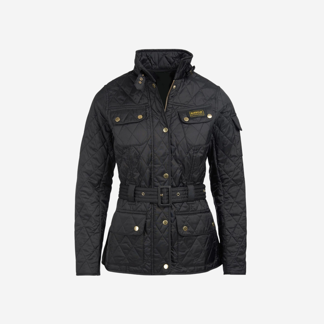 (W) 바버 인터네셔널 퀼트 자켓 블랙 | Barbour | KREAM