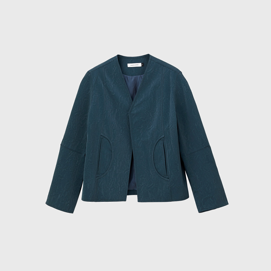 분더캄머 우먼 레더 스티치 자켓 다크 그린 | WNDERKAMMER | KREAM