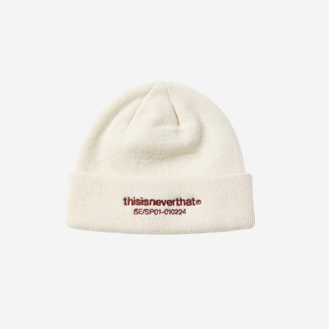 디스이즈네버댓 T 로고 쇼츠 비니 화이트 | Thisisneverthat | KREAM