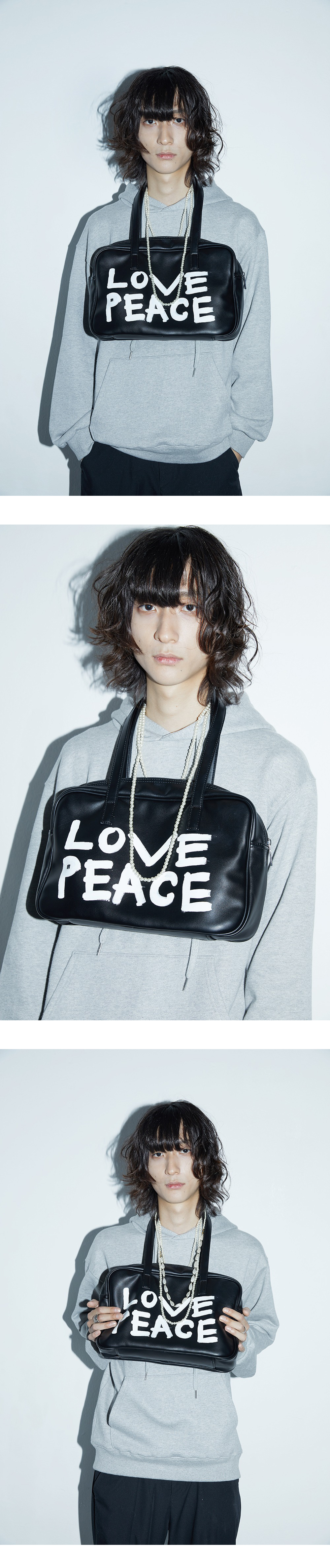 생긴스튜디오 우먼 러브 피스 백 블랙 | Saenginstudios | KREAM