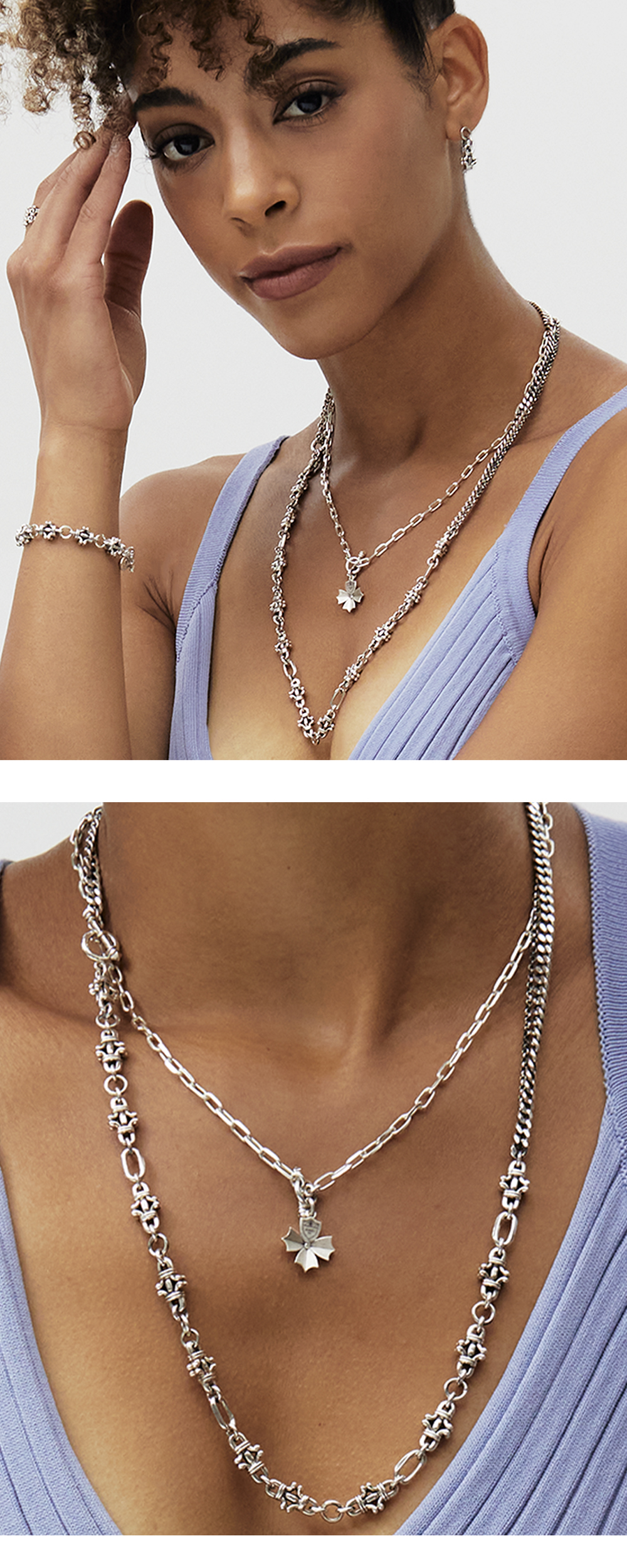 스쿠도 클로버 화이트 스톤 네클리스 | SCUDO | KREAM