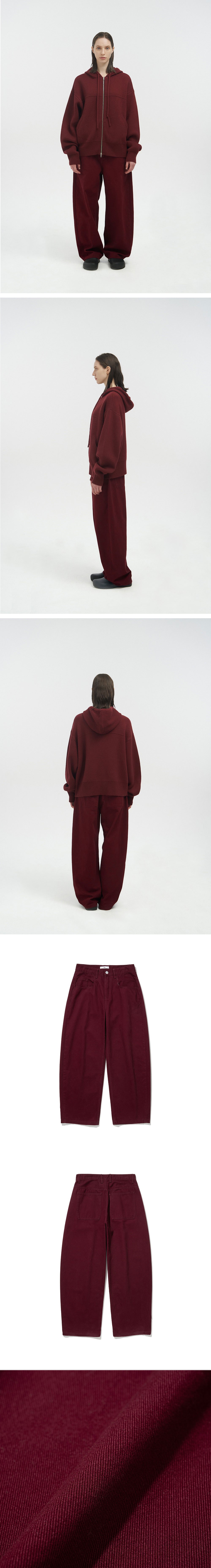 밀로 아카이브 리플렉트 커브드 팬츠 버건디 | Millo Archive | KREAM