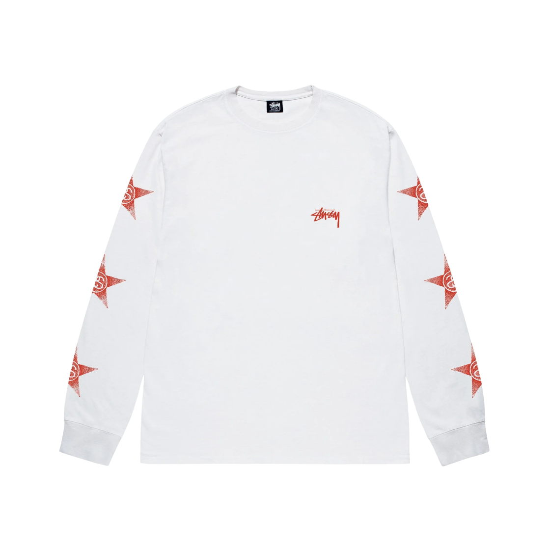 스투시 스타 롱슬리브 티셔츠 화이트 Stussy Kream